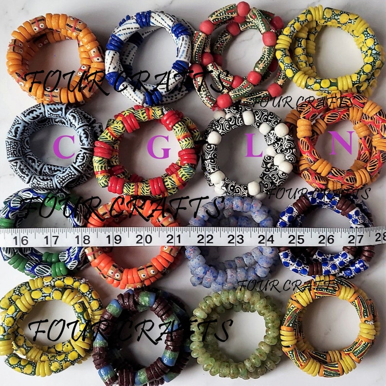 Ghanaian Krobo Ceremonial Glass Beads Bracelets - Etsy