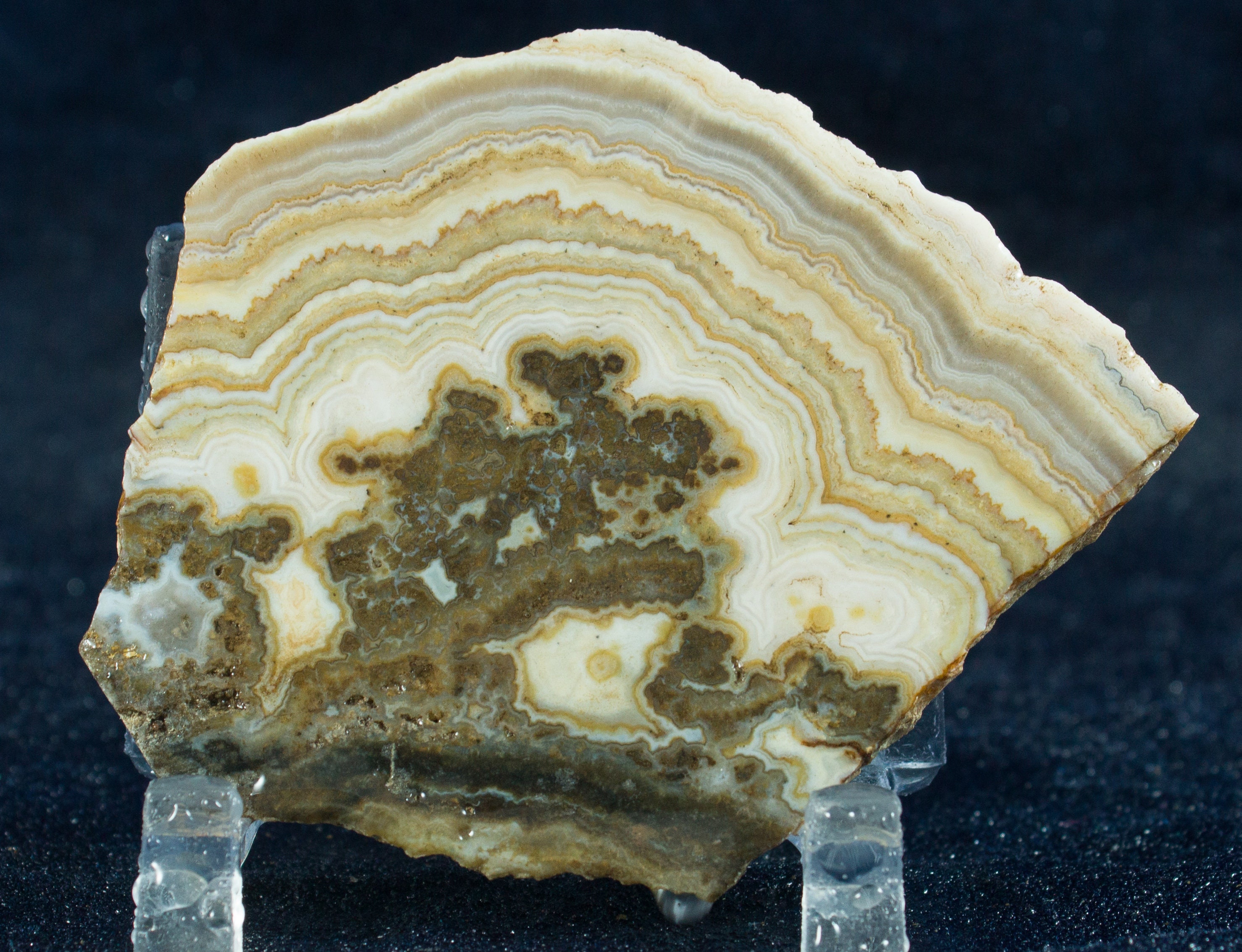 Delicate Agate Tan Yellow and Purple Lapidary Slab Jewelry Making ...