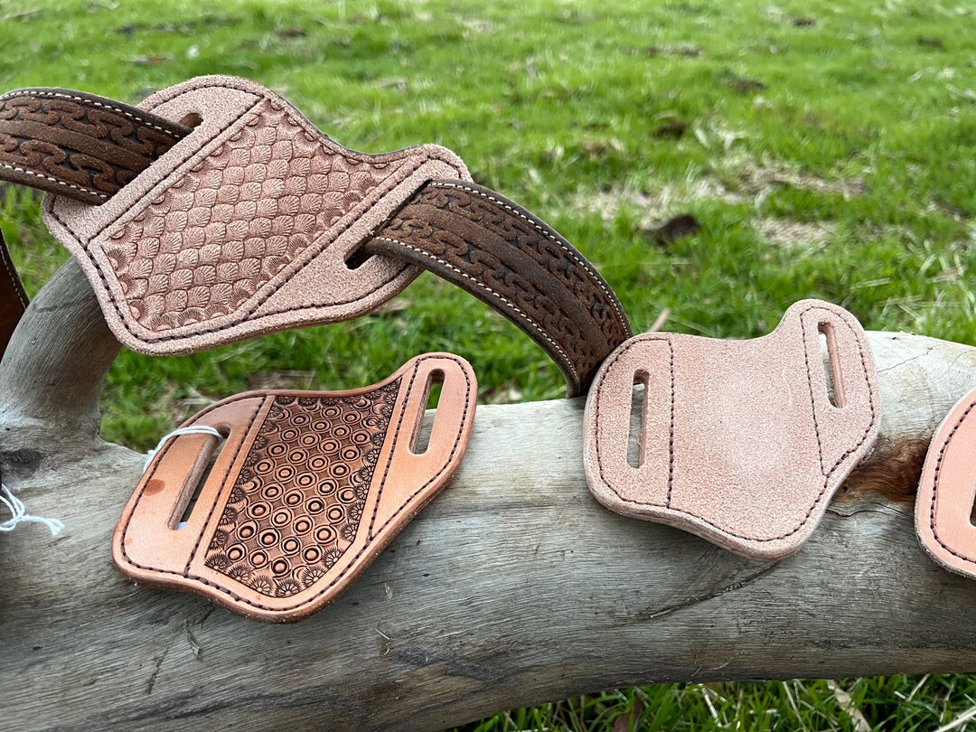 Personalized Brown Leather Knife Sheath Men, Western Buck 110 Pancake ...