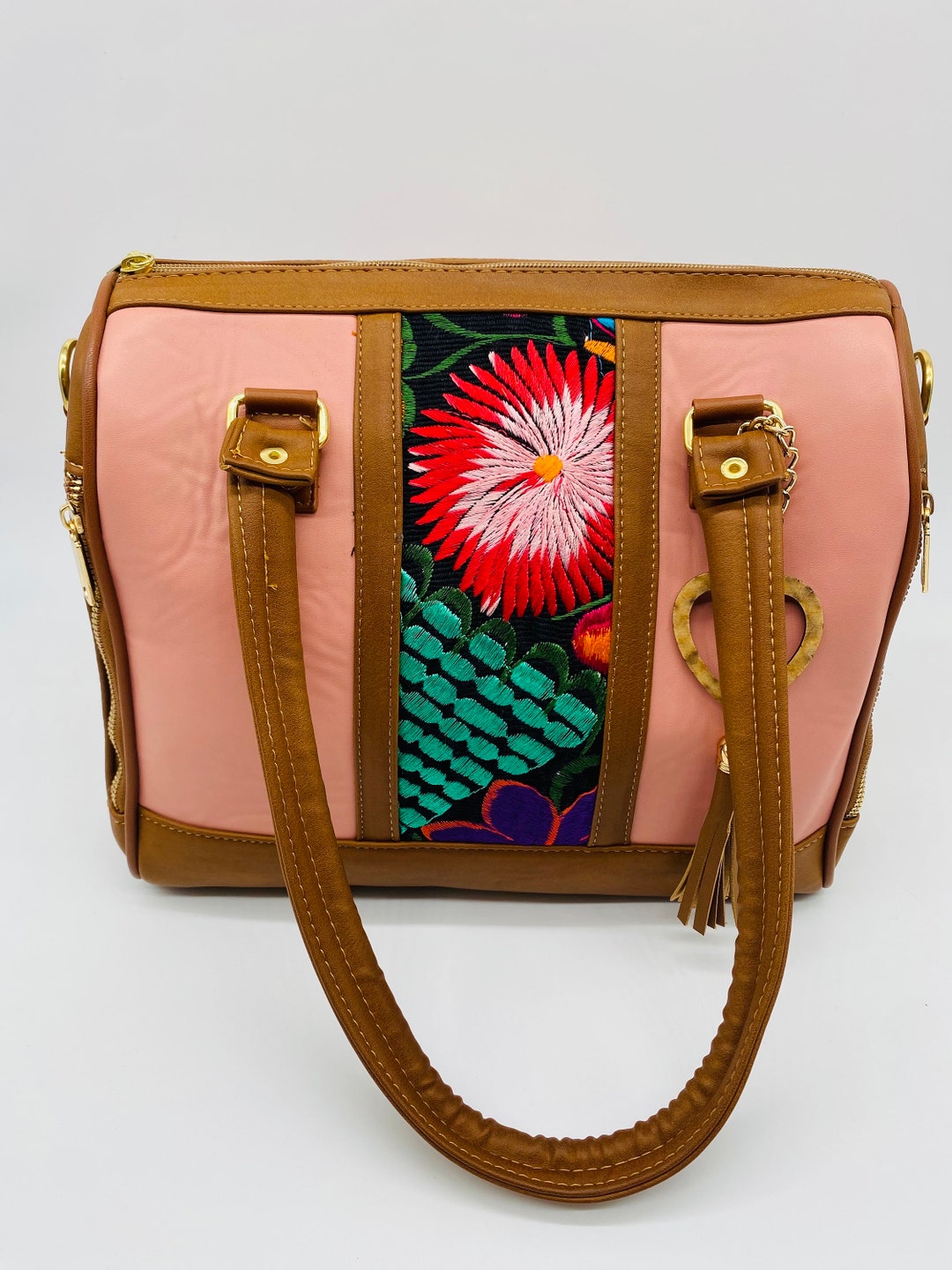 Tooled Mexican Hand Bag- Artisanal Purse- Mexican Purse- Leather ...