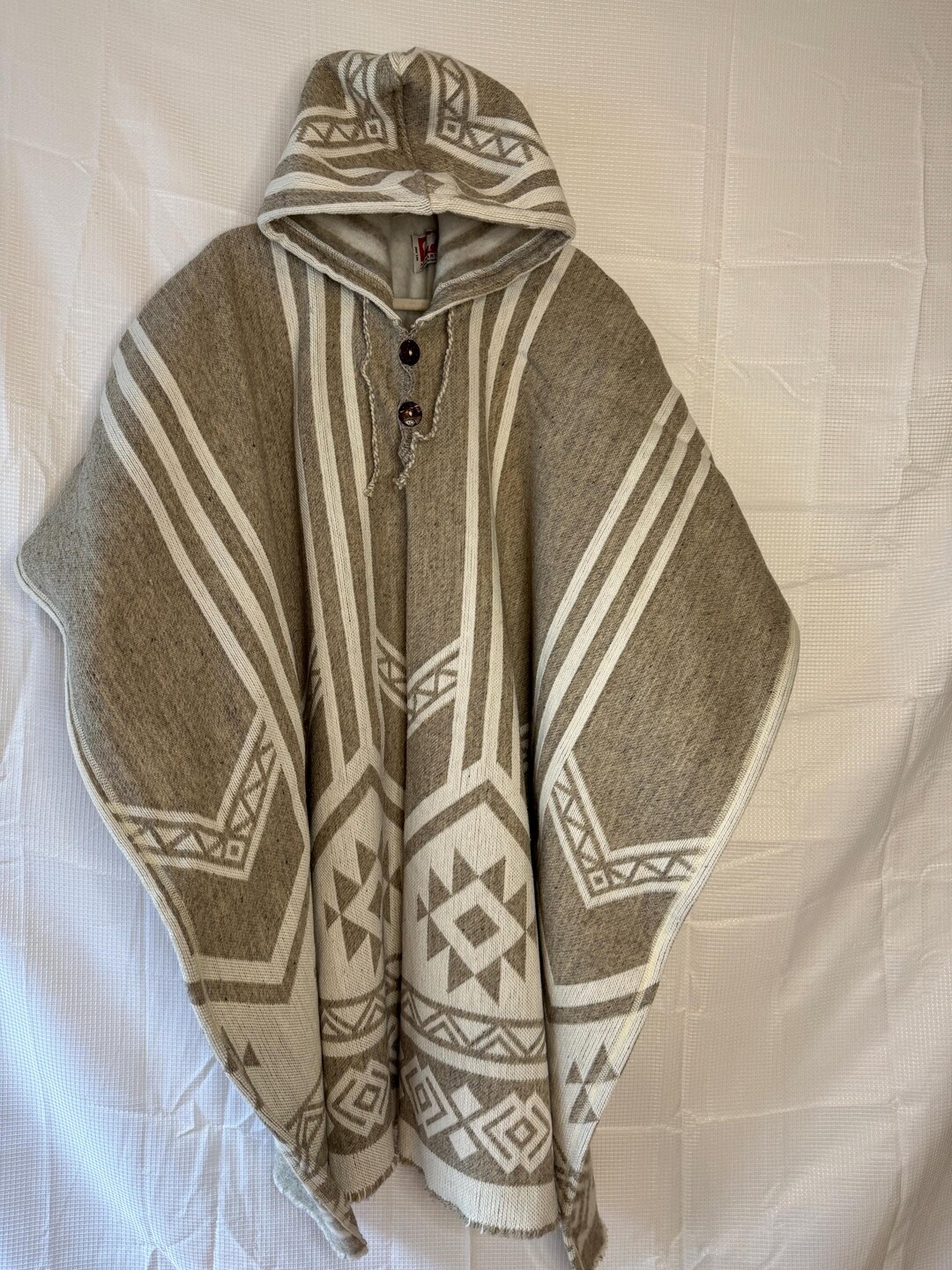 Beige Poncho - Southwestern Style PONCHO | PONCHO for Men and Woman ...
