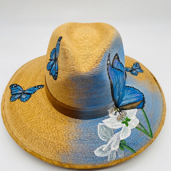 Hat With Butterflies - Etsy