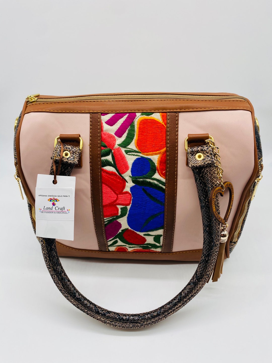 Tooled Mexican Hand Bag- Artisanal Purse- Mexican Purse- Leather ...