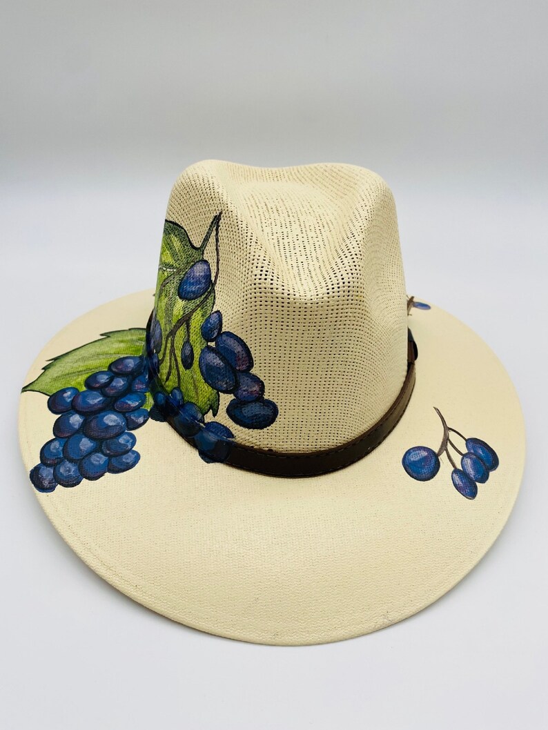 Hand Painted Mexican Artisan GRAPES HAT - Etsy