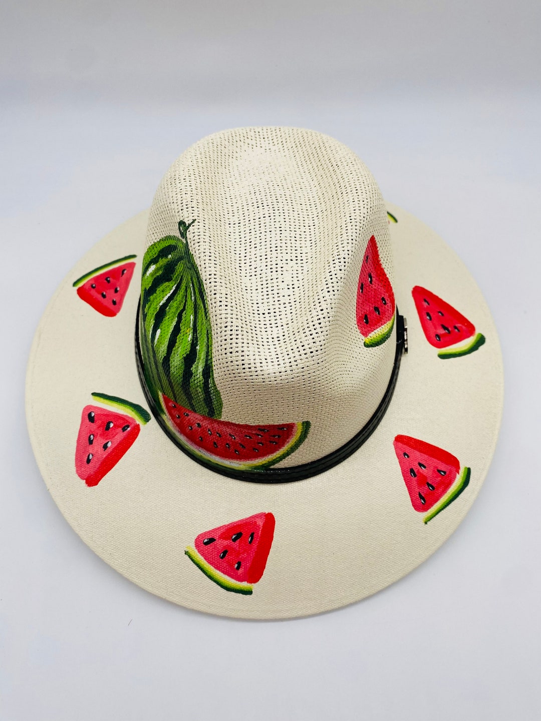 Hand Painted Mexican Artisan Set, Hand Painted SANDIA HAT - Etsy
