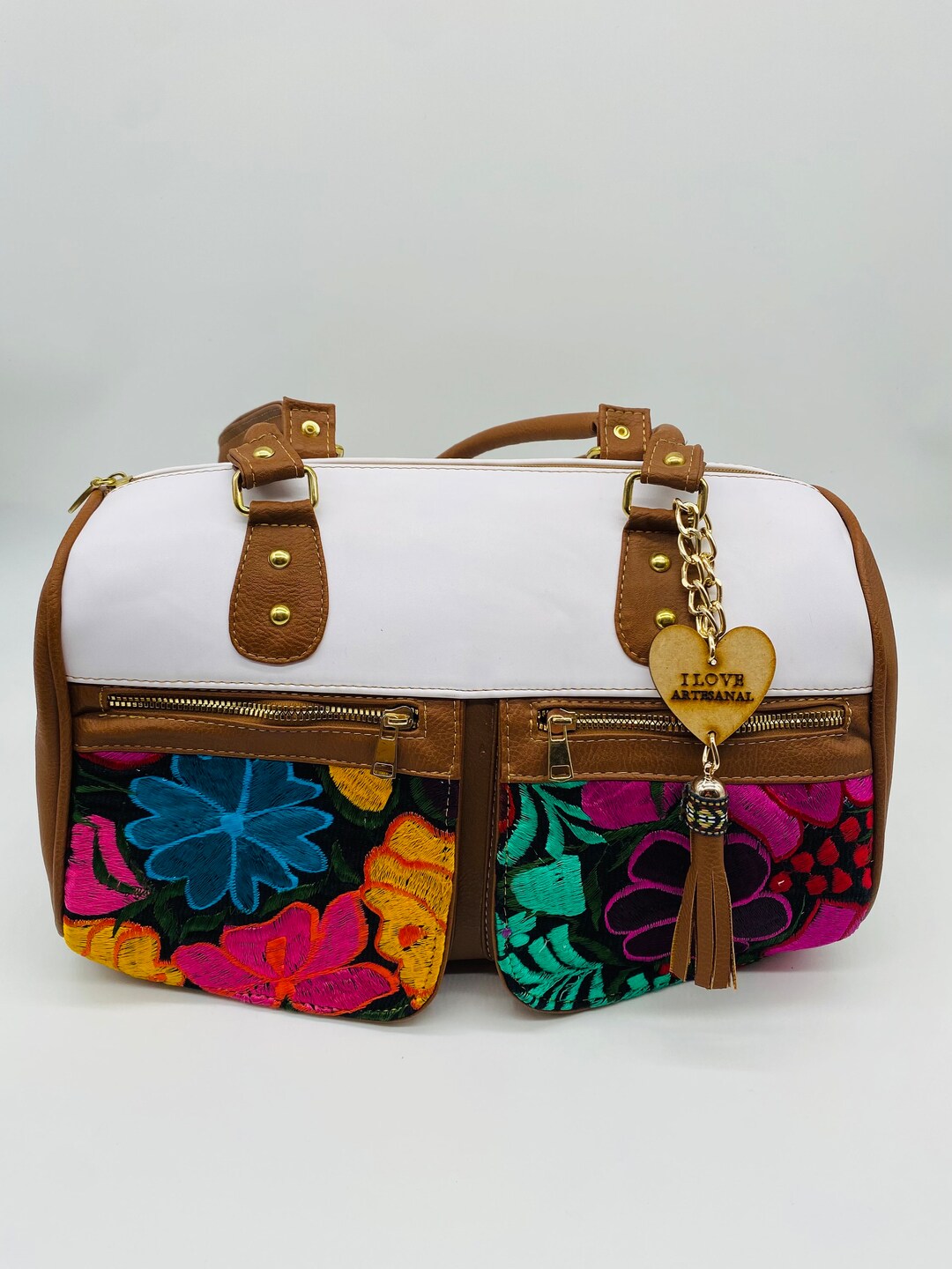 Tooled Mexican Hand Bag- Artisanal Purse- Mexican Purse- Leather ...