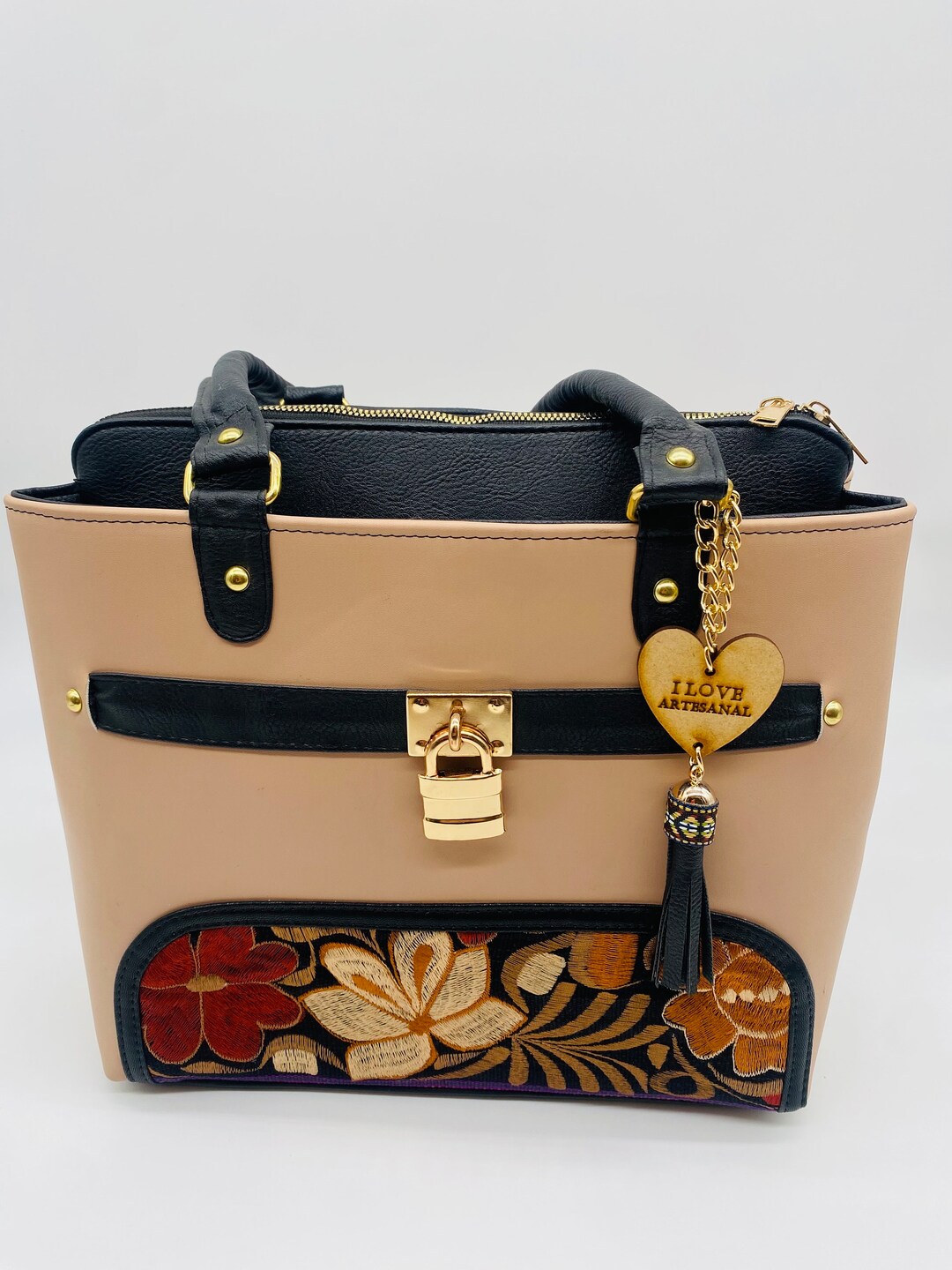 Tooled Mexican Hand Bag- Artisanal Purse- Mexican Purse- Leather ...