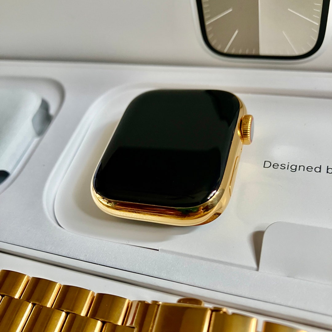 Apple Watch Series 9 41mm 24k Gold Plated - Etsy