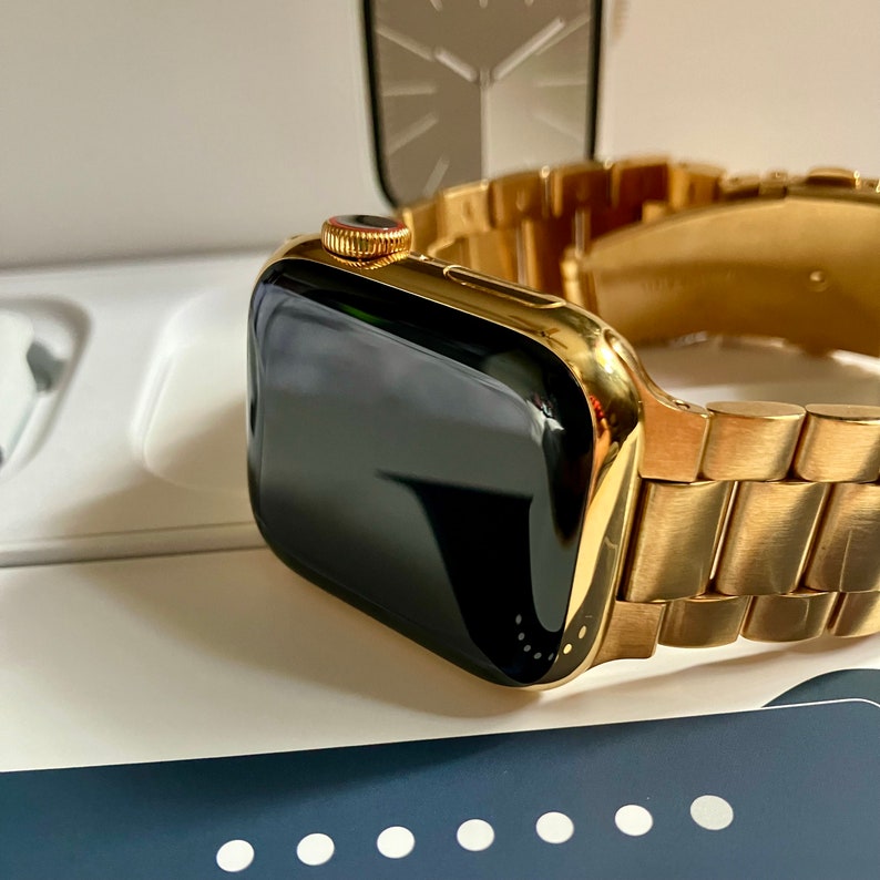 Apple Watch Series 9 41mm 24k Gold Plated - Etsy