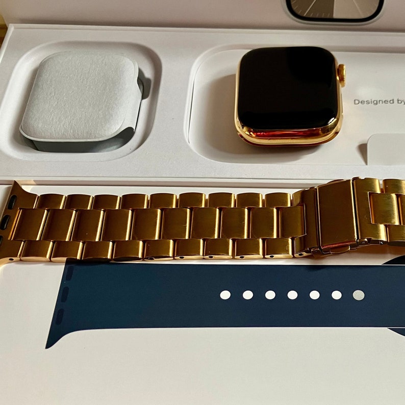 Apple Watch Series 9 41mm 24k Gold Plated - Etsy
