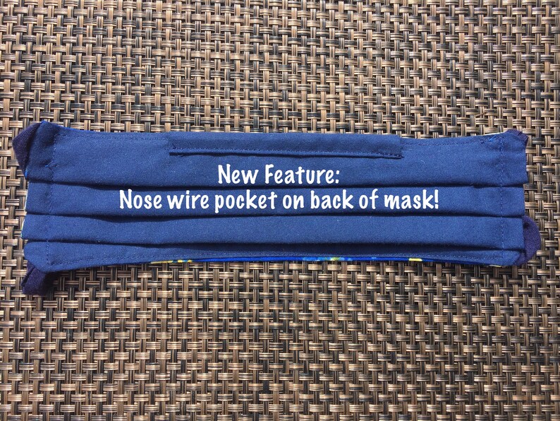 Face Mask With Nose Wire: Reusable, Machine-washable, 2 Layer Cotton ...