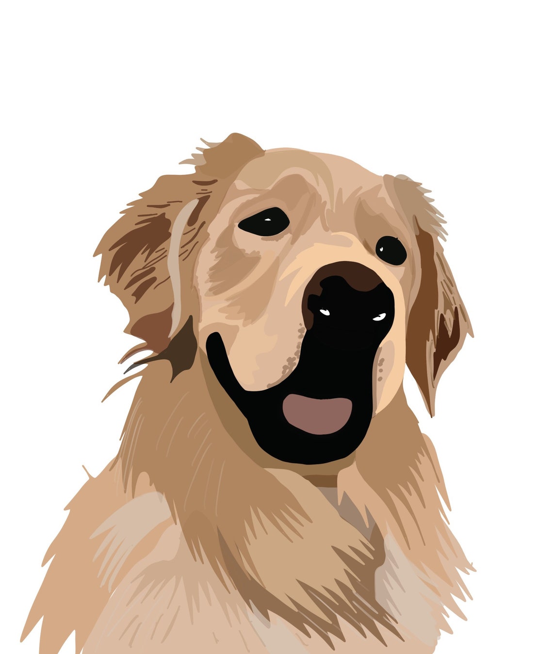 Custom/pet Dog / Puppy Digital Illustration /digital Download - Etsy ...