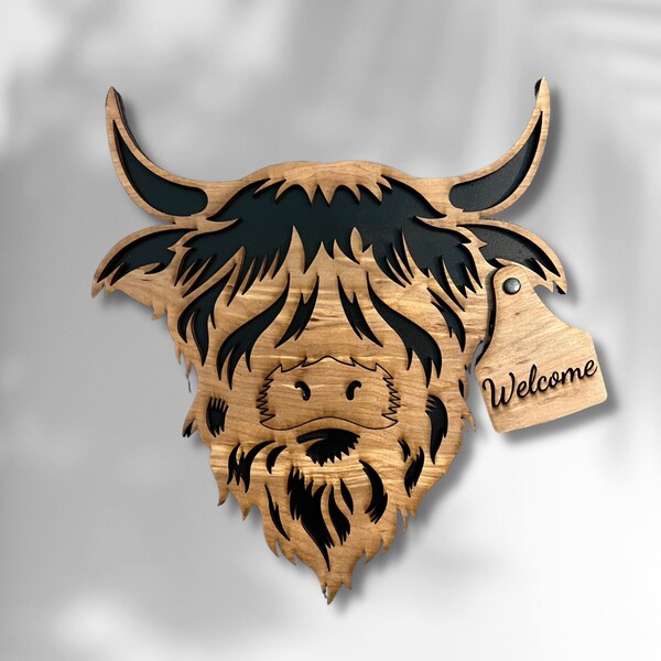Highland Cow Laser File - Etsy
