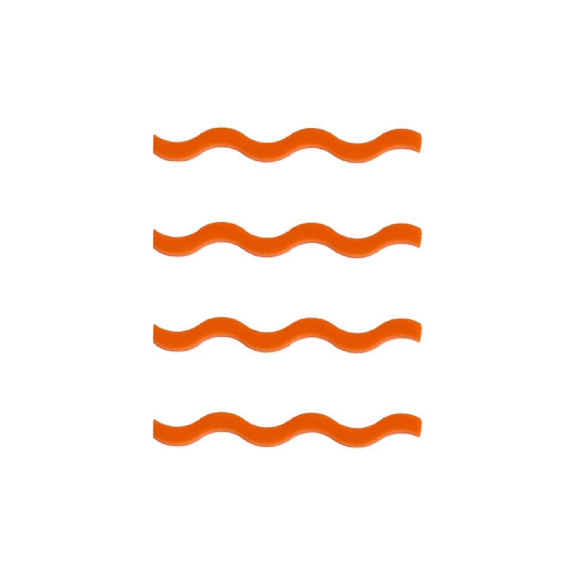 Set/4 COE 96 Squiggly Lines Orange Opaque Fusible Glass | Etsy