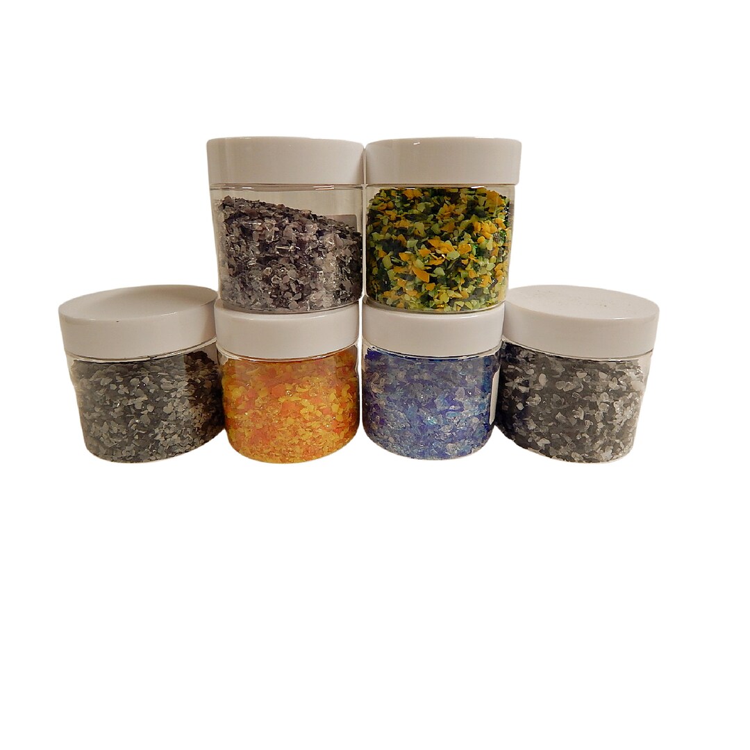 6 Frit Blends COE96 Oceanside Spectrum MEDIUM Frit Collection - Etsy