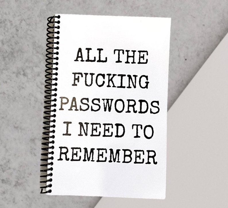Funny Notebook Passwords I Need to Remember Notebook | Etsy