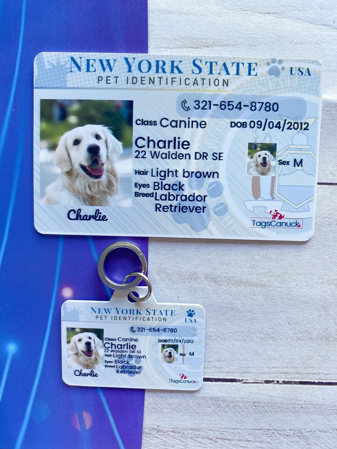 New York Dog Driver License Pet Id Tag Wallet Card Pet Etsy New York Dog Driver License Pet Id Tag Wallet Card Pet Etsy