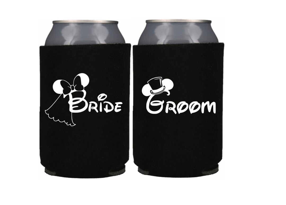 Bride and Groom Can Coolers Set - Can Holders | Bride | Groom | Gifts ...
