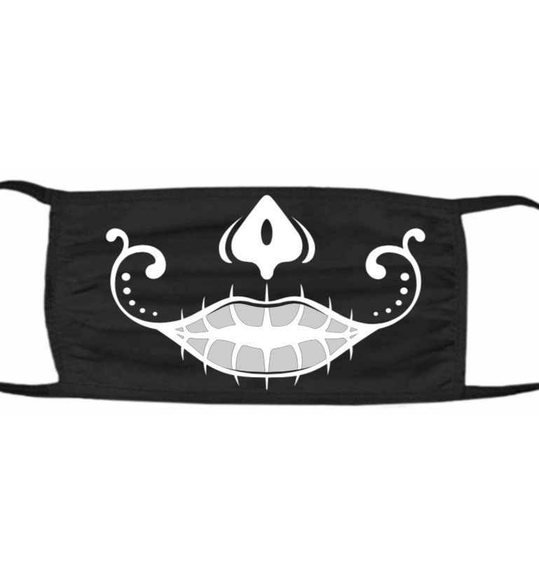 Skeleton mouth Face Mask Spooky Face Masks Halloween | Etsy