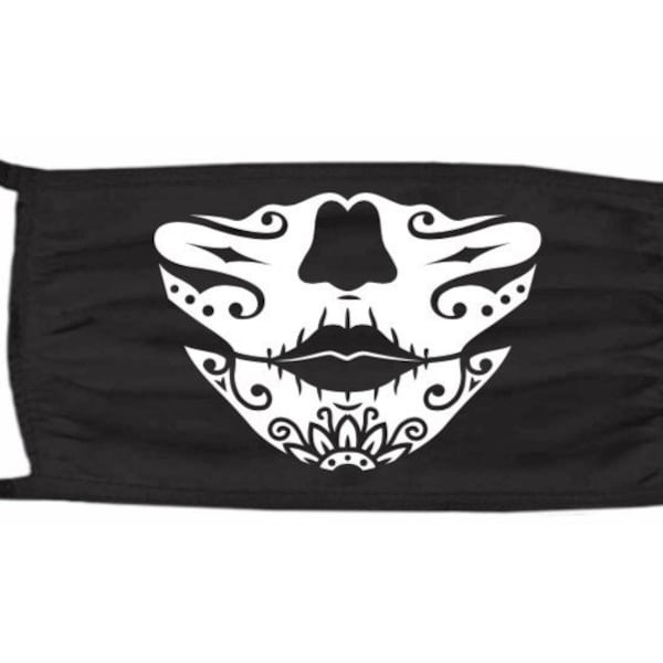 Sugar Skull Face Mask - Etsy
