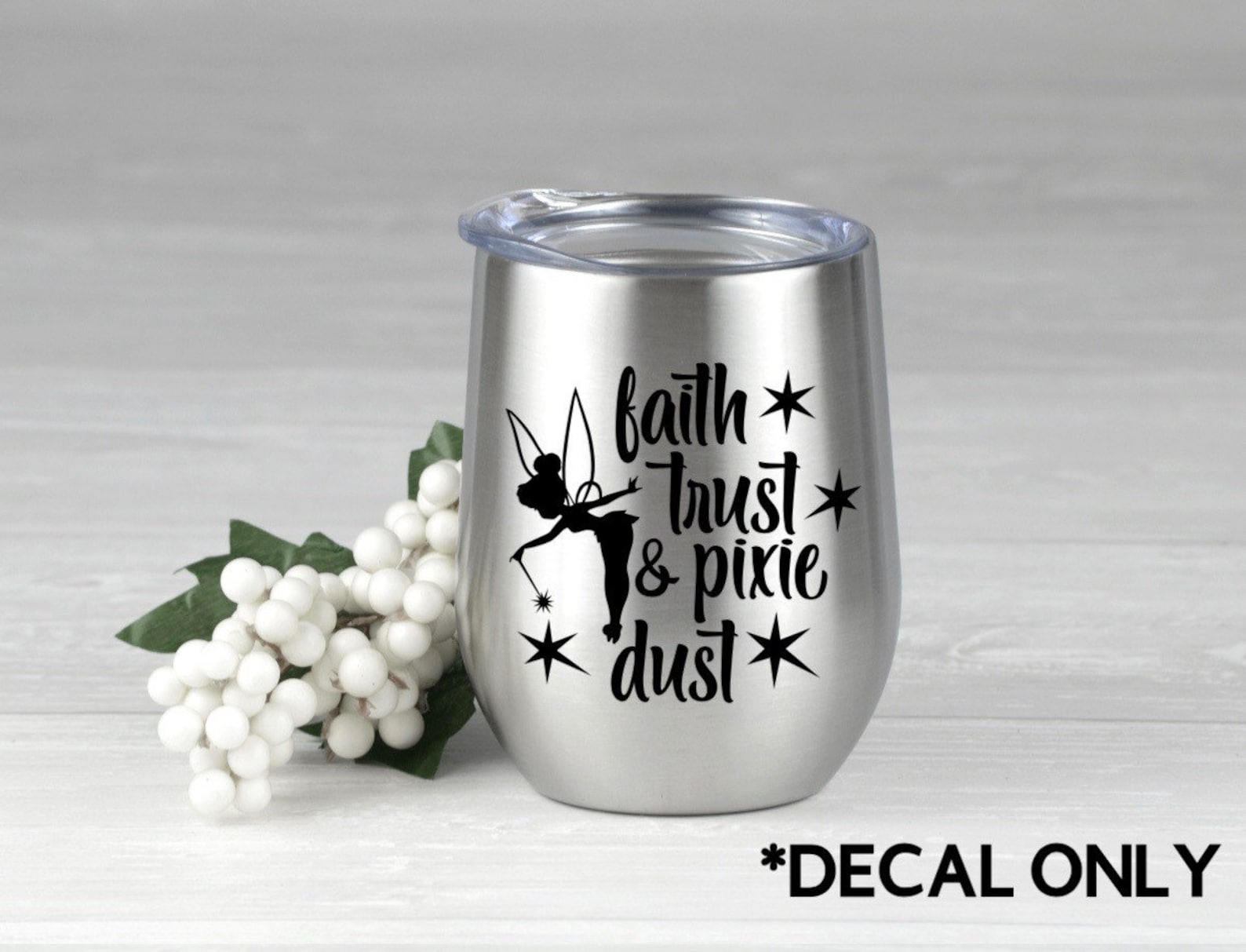 Faith Trust and Pixie Dust Decal Car Decal -window Sticker-gift-yeti ...