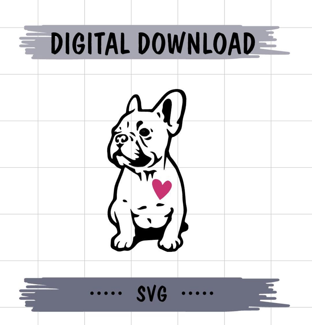 Frenchie SVG | Cut File | Clip Art | Commercial Use - Etsy