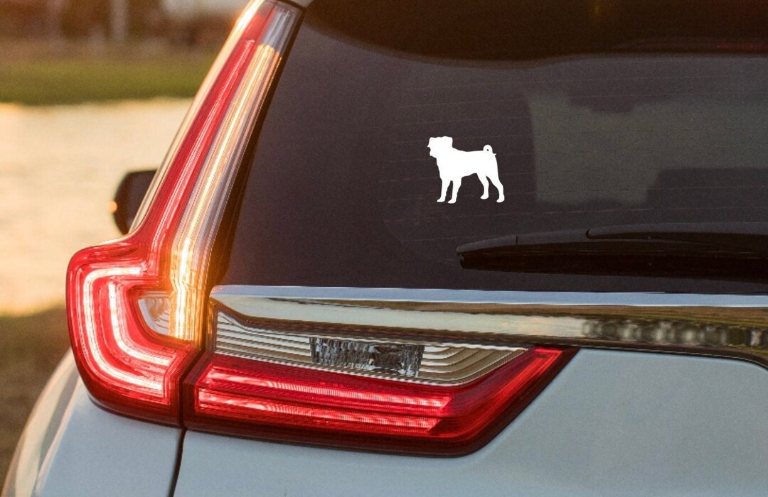 Pug Car Window Decal | Vinyl Decal | Sticker | Dog - Etsy