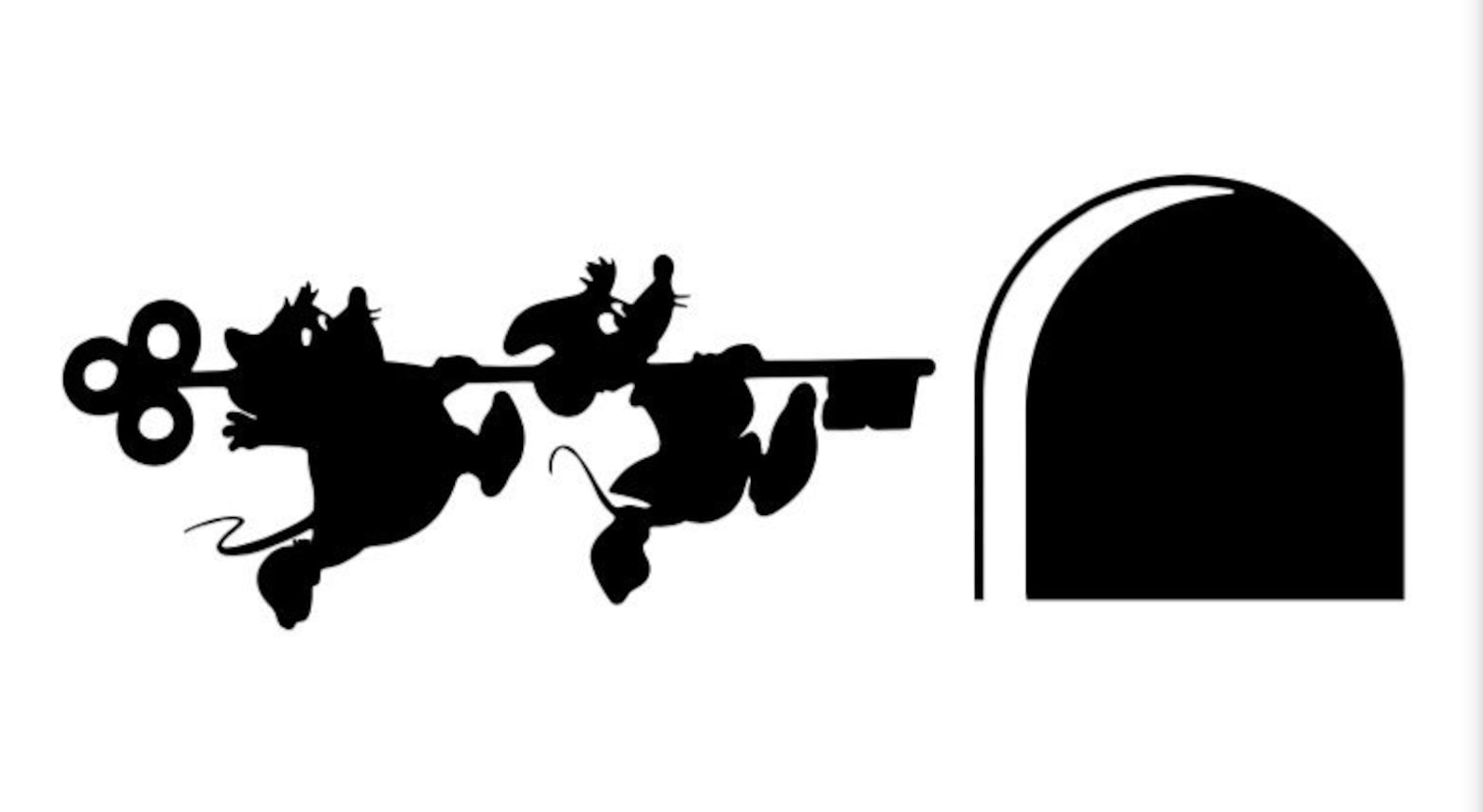 Jaq and Gus Gus Wall Decal - Etsy