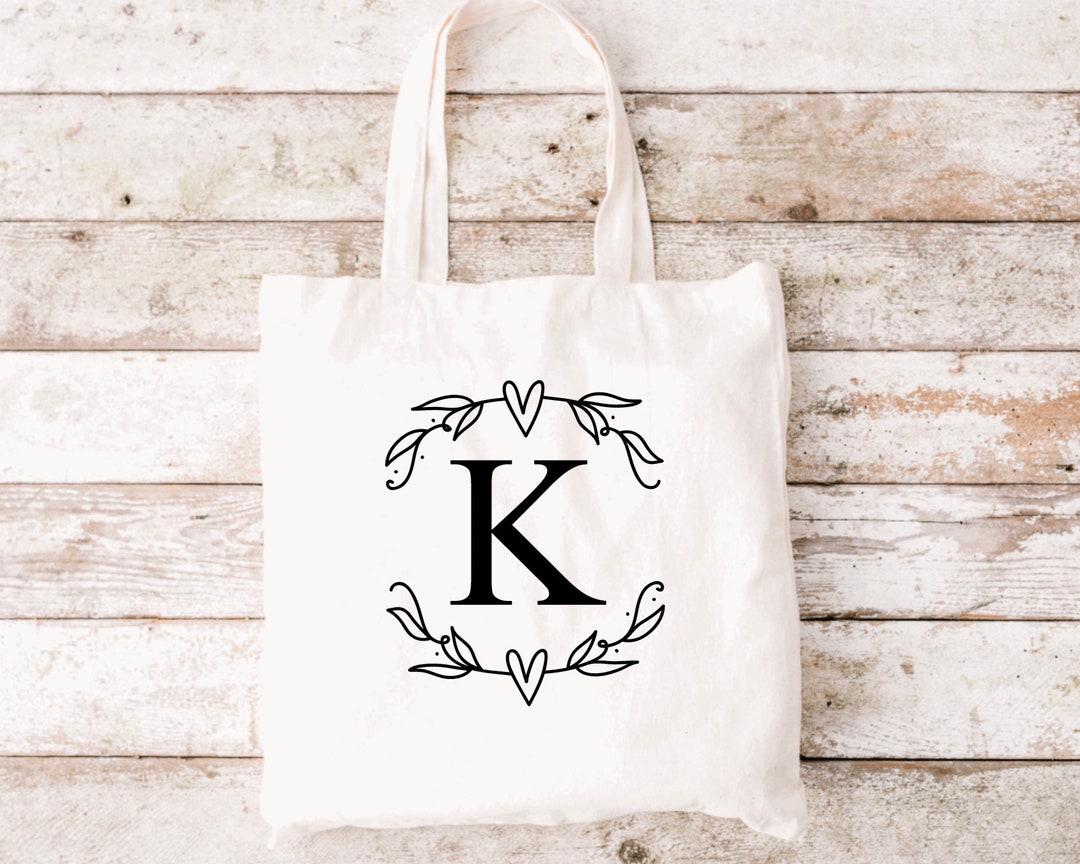 Personalized Initial Tote Bag | Shopping Bag | Reusable Bag ...