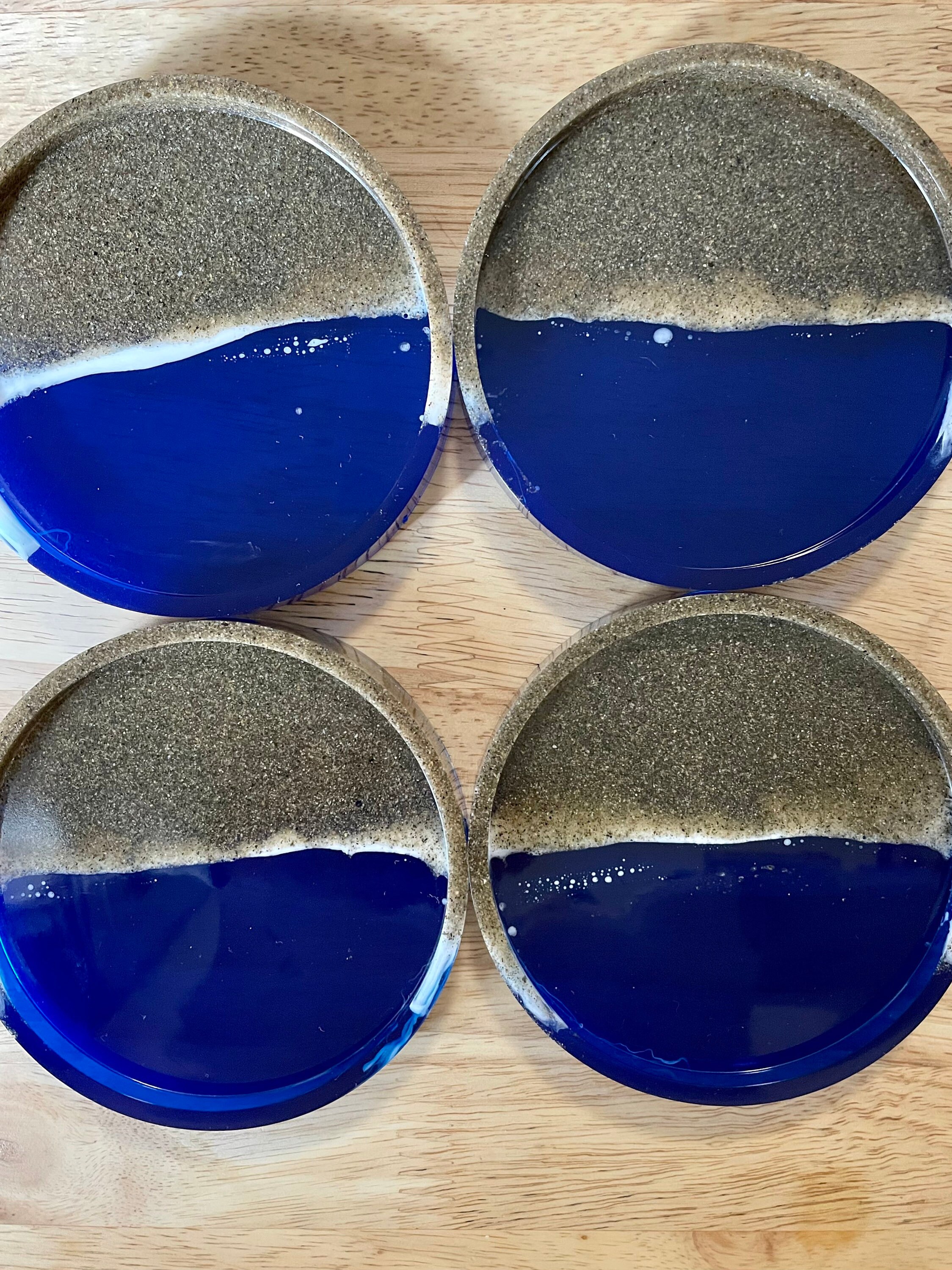 Ocean and Sand Coaster Set Set of 4 Set of 2 Single | Etsy