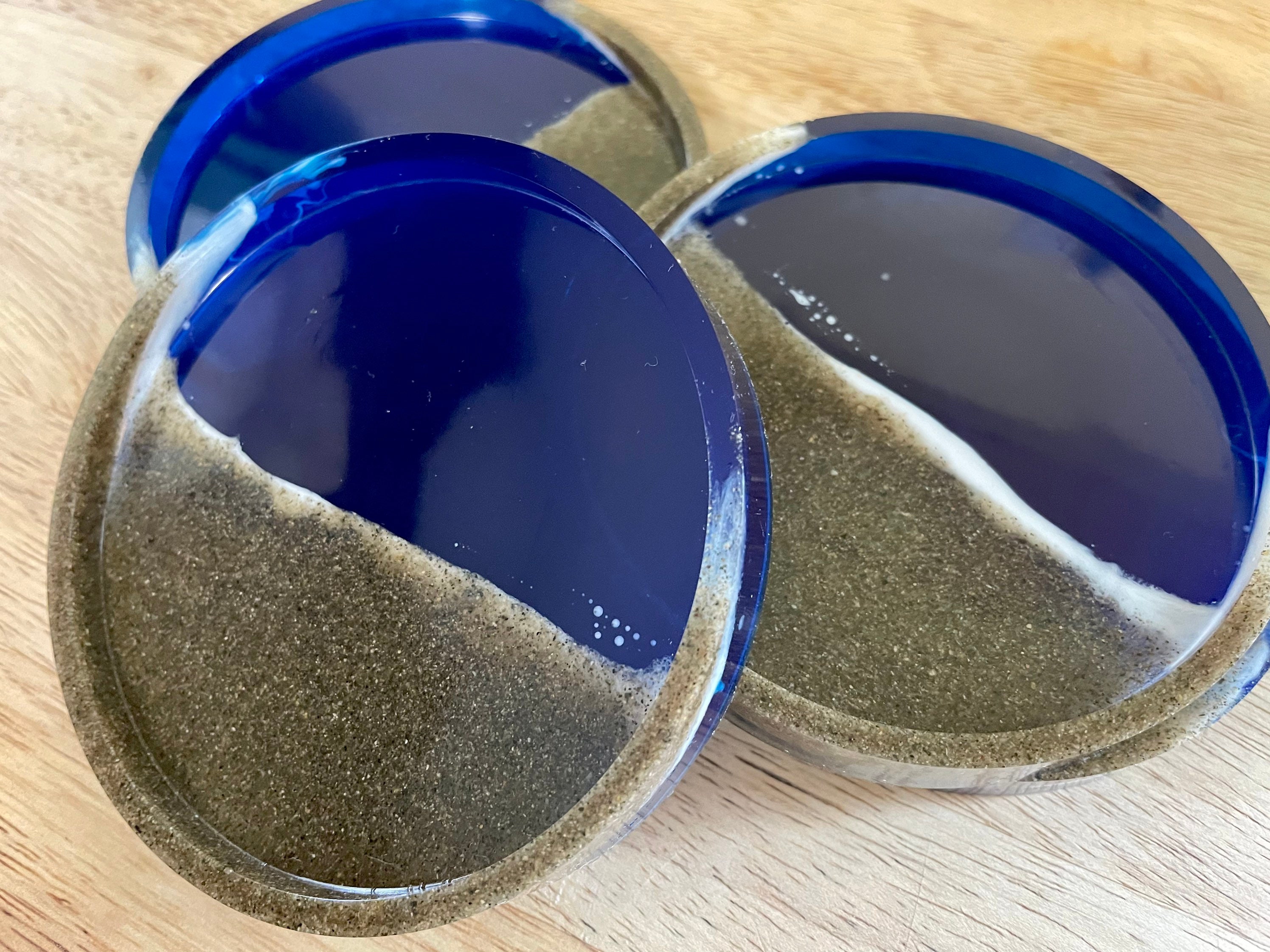 Ocean and Sand Coaster Set Set of 4 Set of 2 Single | Etsy