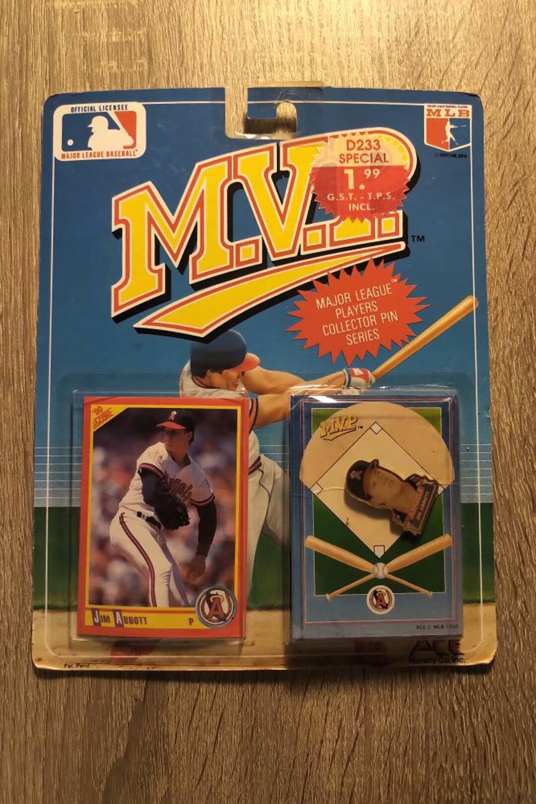 Jim Abbott MVP Major League Baseball Players Collector Pin Series. card ...