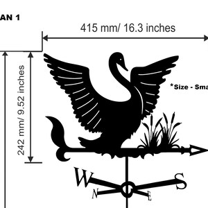 SWAN 1 Metal Plasmacut Weathervane Roof Decor Weathercock - Etsy