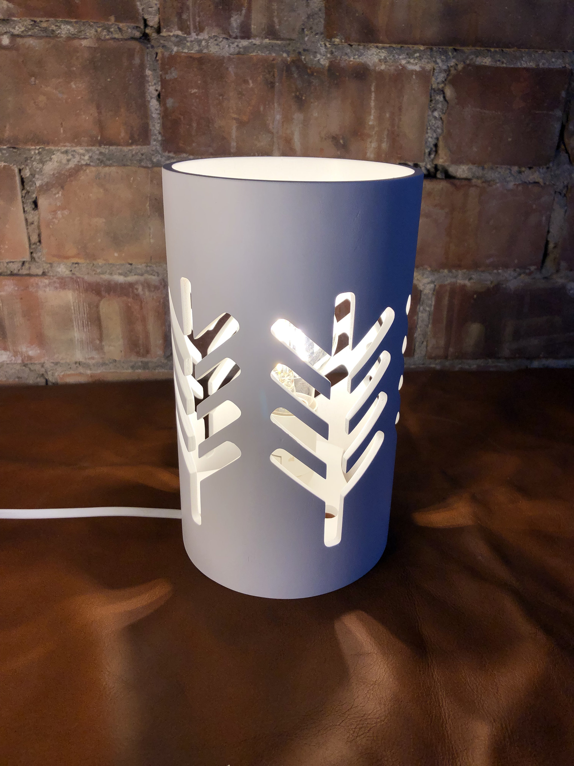 Wood Table Lamp / Bedside Standing Lamp / White Birch Handmade Desk ...