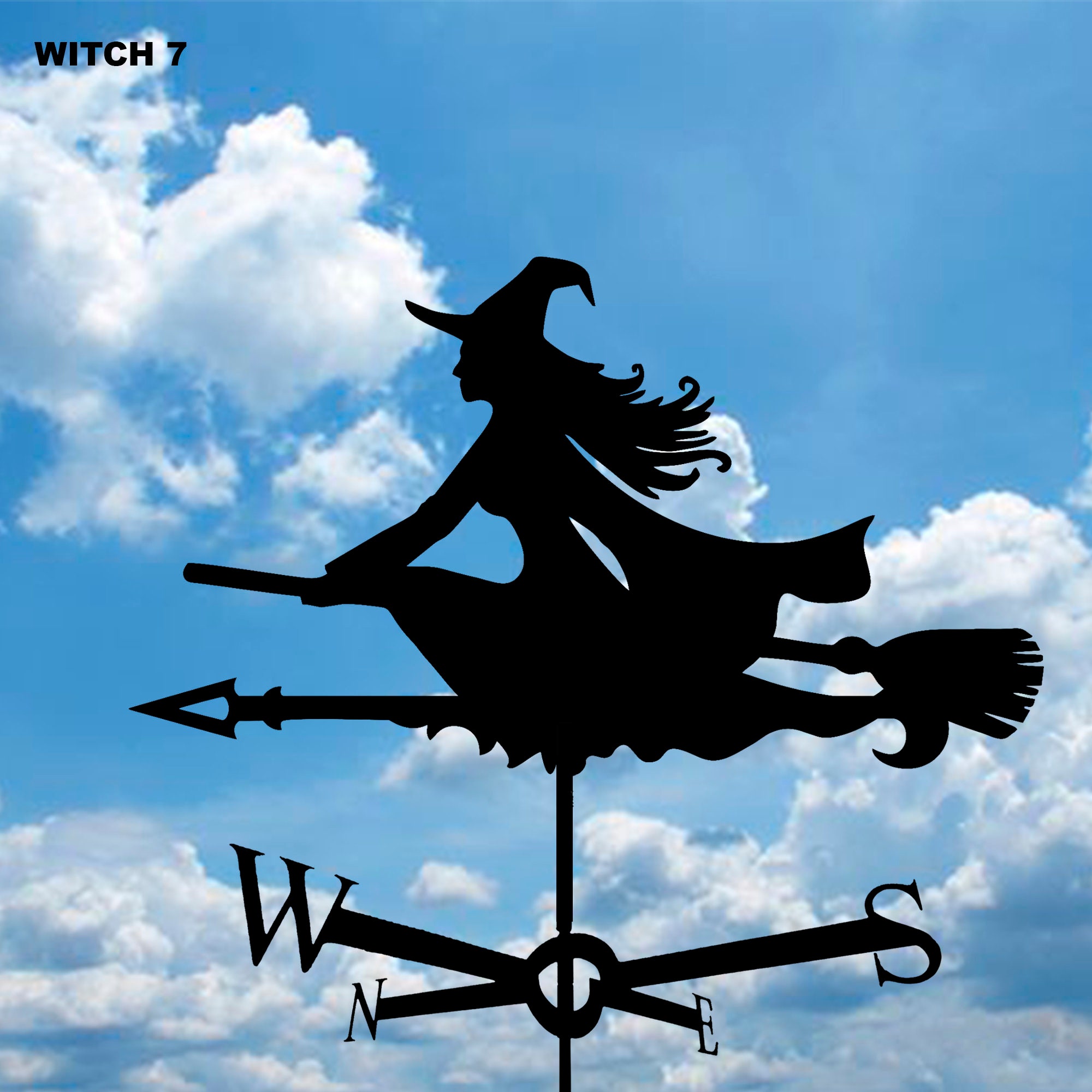 WITCH 7 Metal Plasmacut Weathervane Roof Decor Weathercock - Etsy