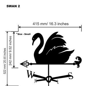 SWAN 2 Metal Plasmacut Weathervane Roof Decor Weathercock - Etsy