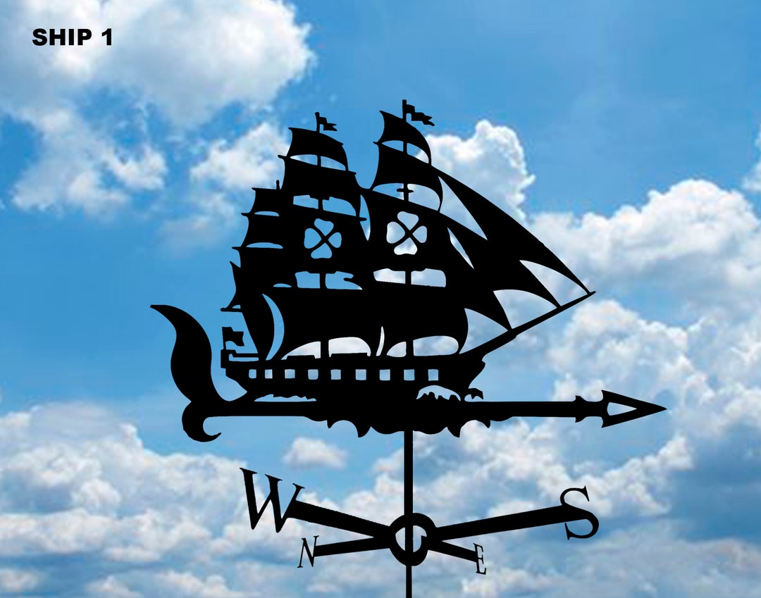 SHIP 1 Metal Plasmacut Weathervane Roof Decor Weathercock - Etsy