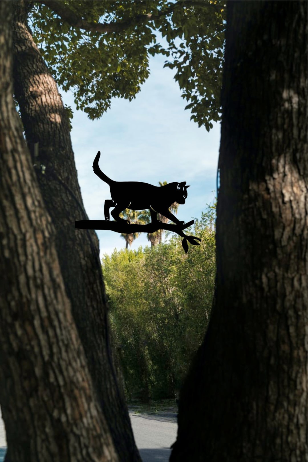 Metal Cat 3 on a Branch | Metal Animals / Metal Cat / Metal Decoration ...