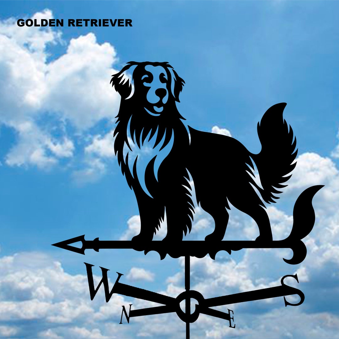 GOLDEN RETRIEVER Metal Plasmacut Weathervane Roof Decor Weathercock - Etsy