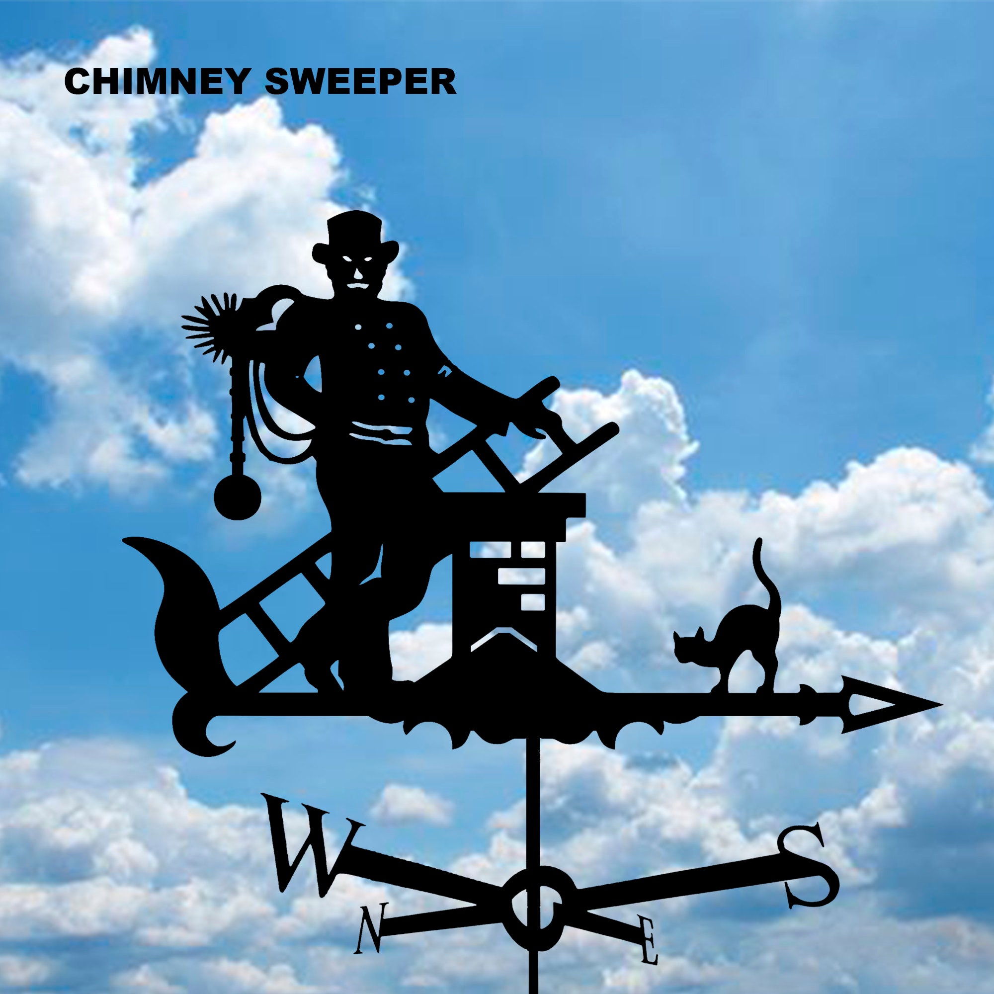 CHIMNEY SWEEPER Metal Plasmacut Weathervane Roof Decor Weathercock - Etsy