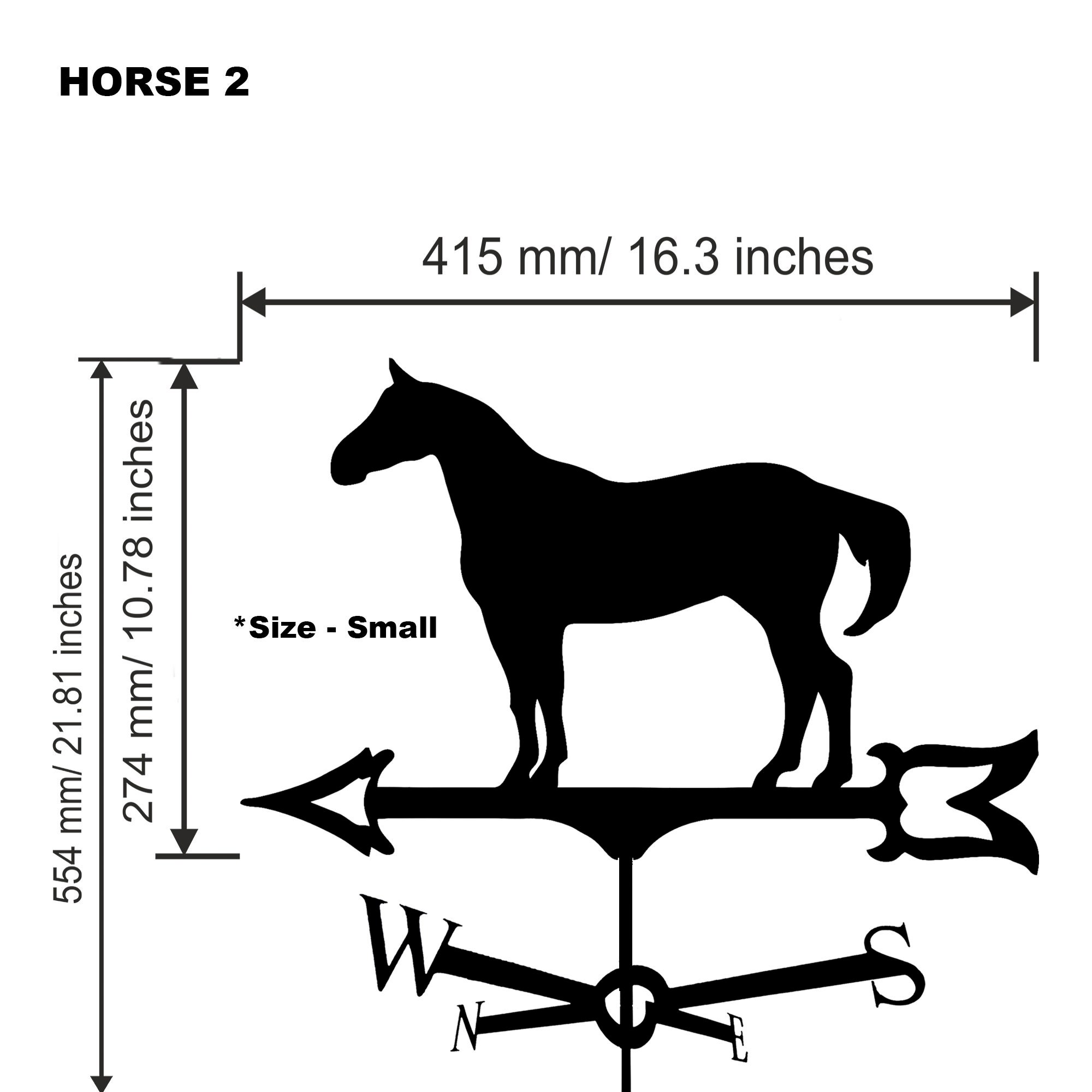 HORSE 2 Metal Plasmacut Weathervane Roof Decor Weathercock - Etsy