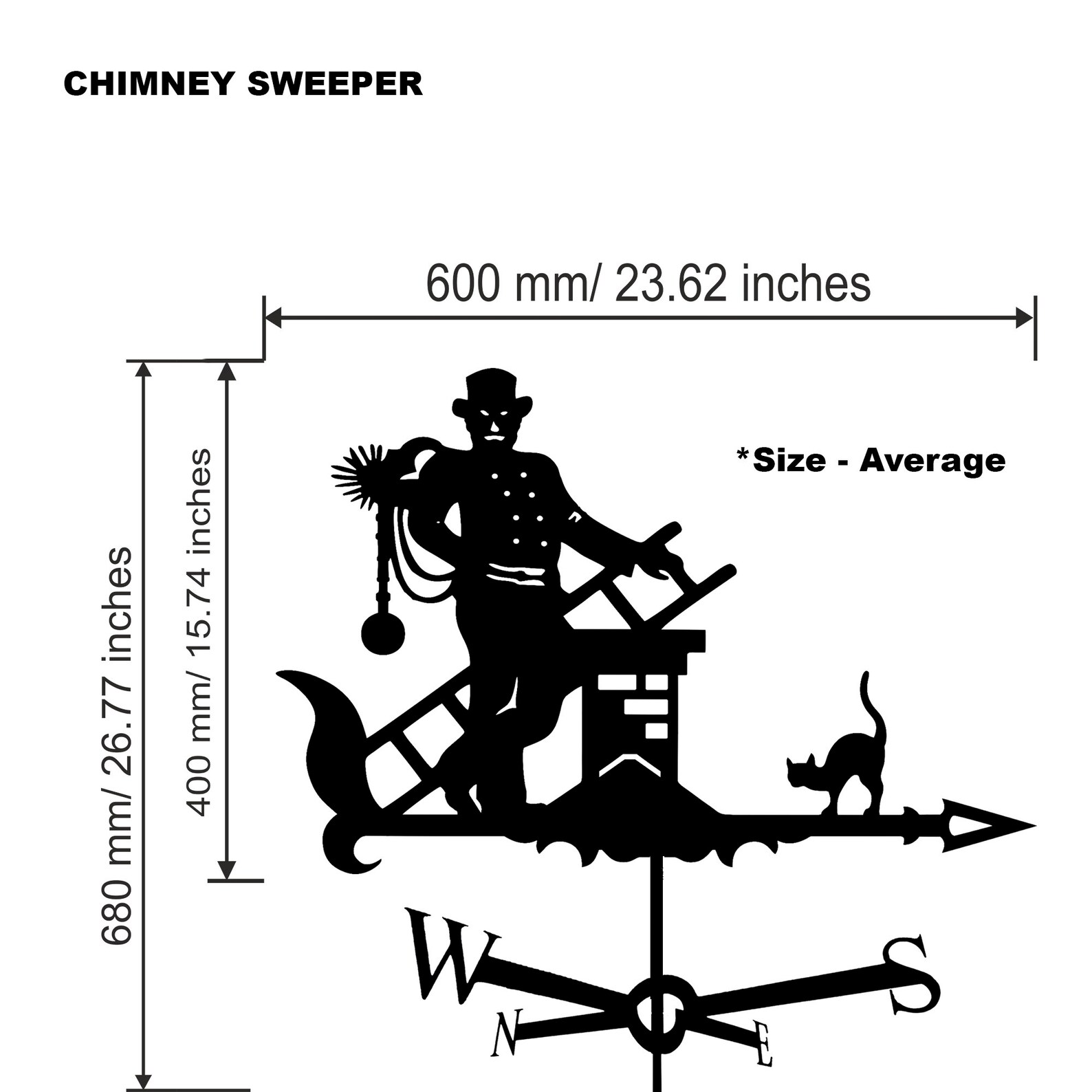 CHIMNEY SWEEPER Metal Plasmacut Weathervane Roof Decor Weathercock - Etsy