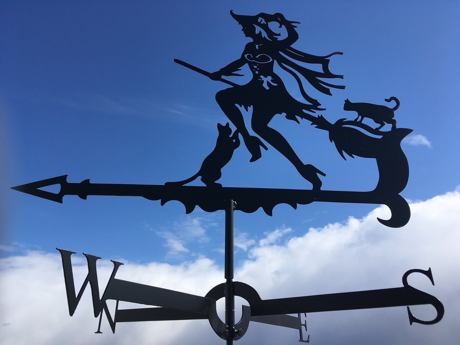 WITCH 1 Metal Plasmacut Weathervane Roof Decor Weathercock | Etsy