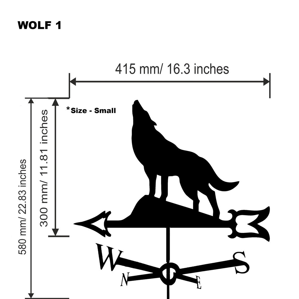 WOLF 1 Metal Plasmacut Weathervane Roof Decor Weathercock - Etsy
