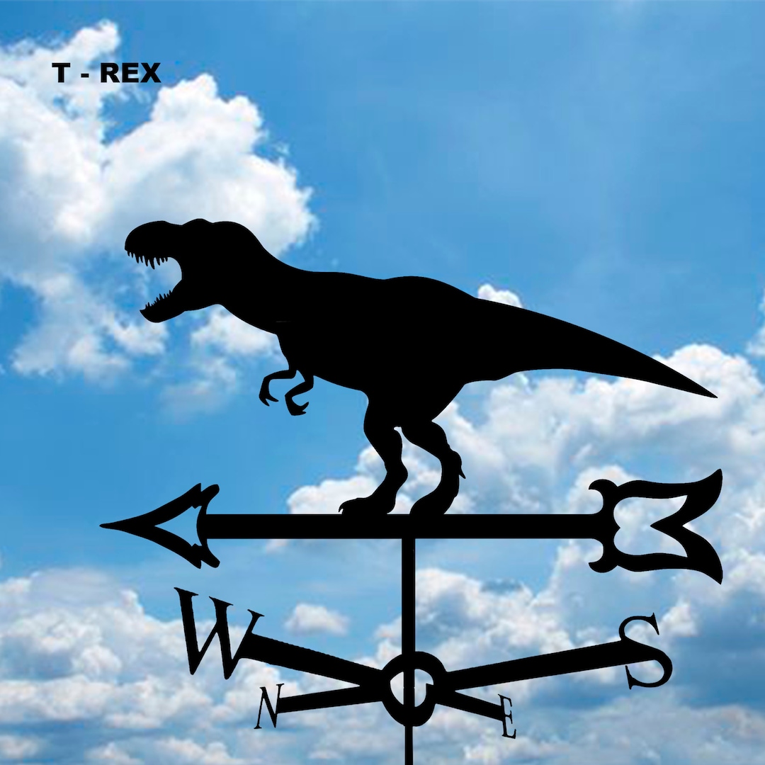 Dinosaur/ T - REX, Metal Plasmacut Weathervane Roof Decor Weathercock ...