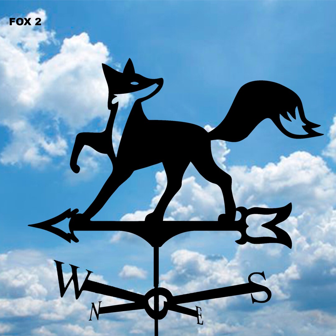 FOX 2 Metal Plasmacut Weathervane Roof Decor Weathercock - Etsy