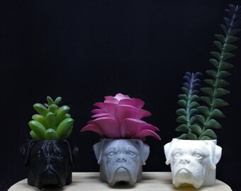 Boxer Dog Planter | Etsy