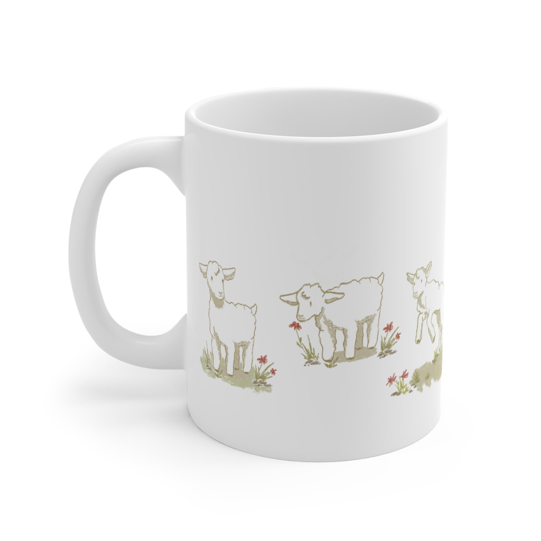 Little Lamb Ceramic Mug, Funny Sheep Coffee Mug, Sheep Mug, Gift for ...
