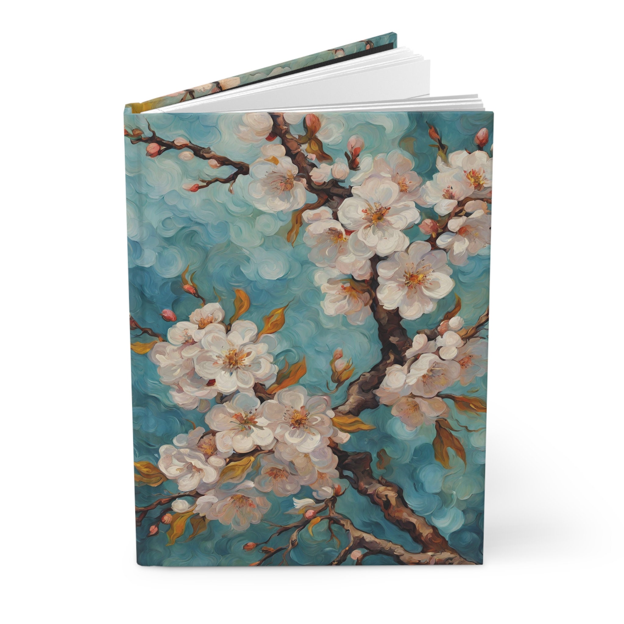 Floral Journal, Hardcover Notebook, Cherry Blossom Journal, Elegant ...