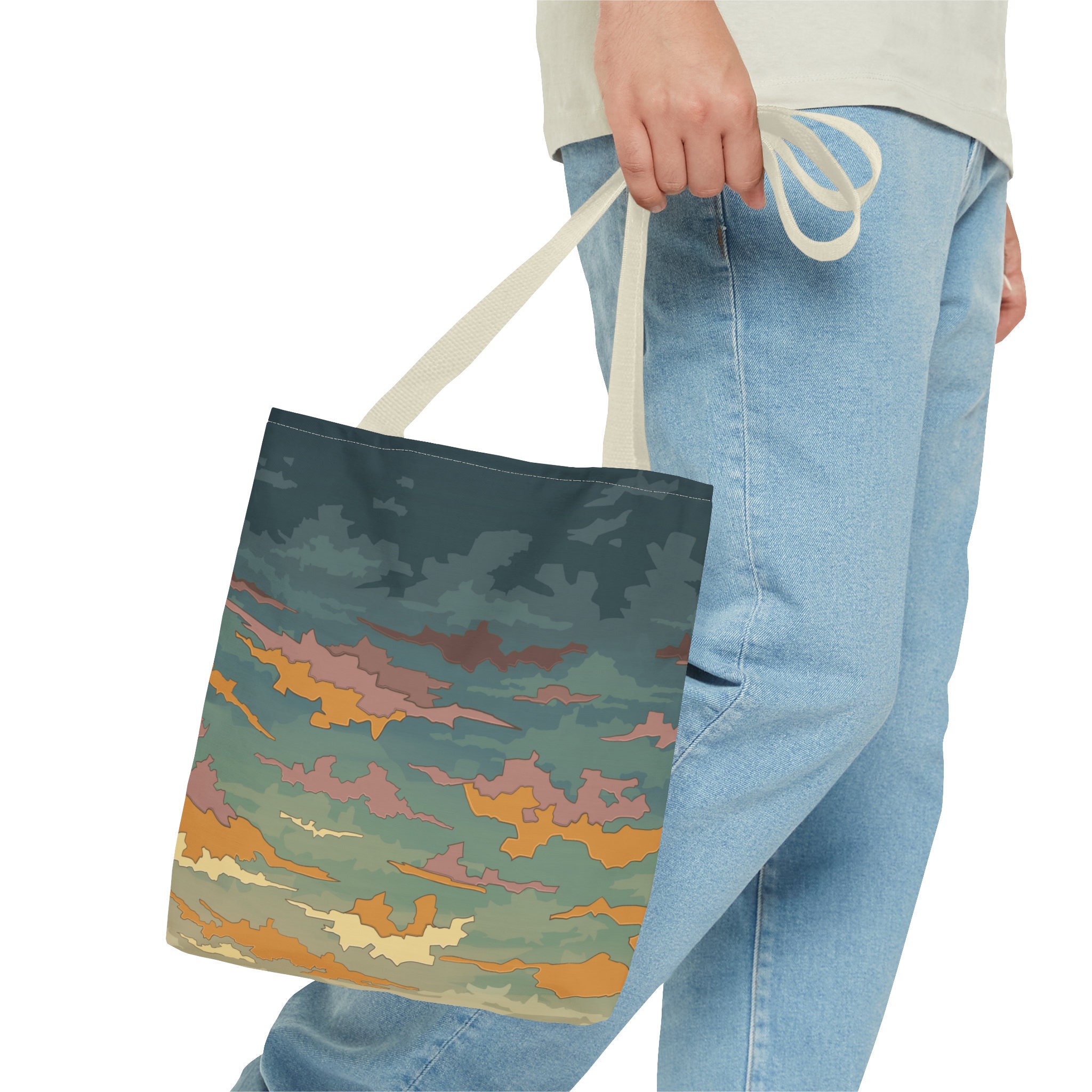 Abstract Tote Bag, Artistic Carryall, Modern Design Bag, Contemporary ...